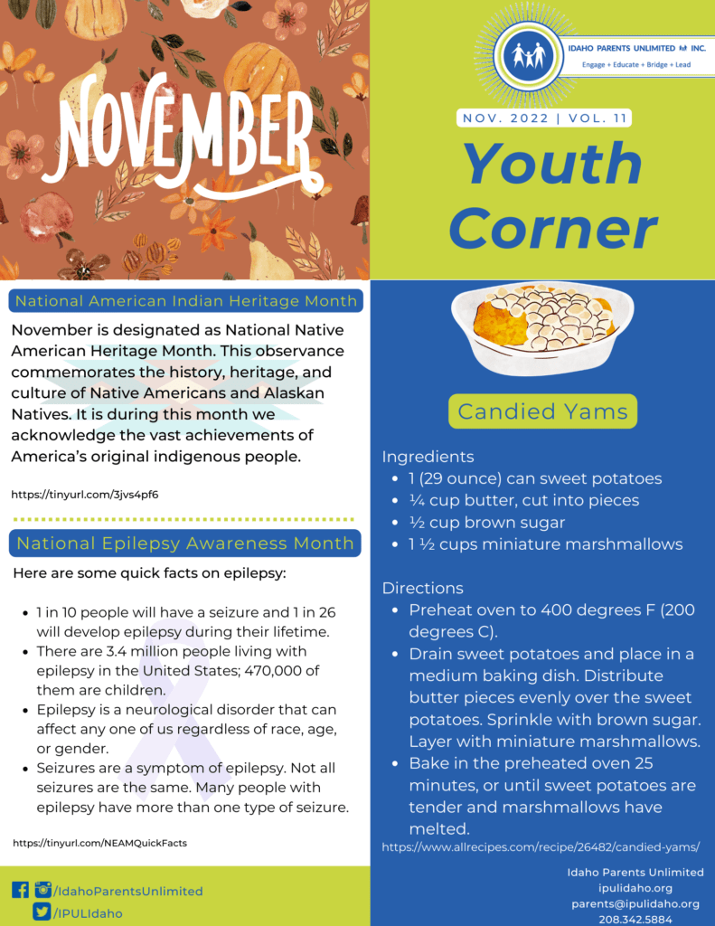 IPUL's Youth Corner - Idaho Parents Unlimited