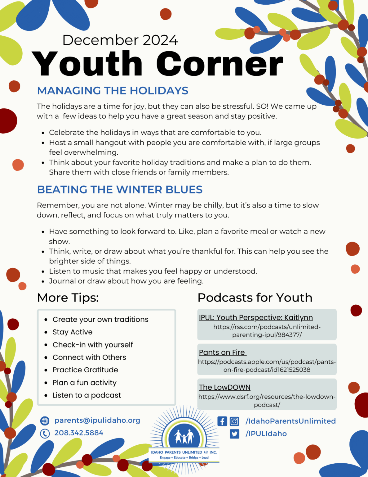 IPUL's Homepage - Idaho Parents Unlimited